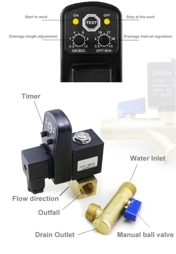OPT-A Automatic Drain Valve for Air Compressor
